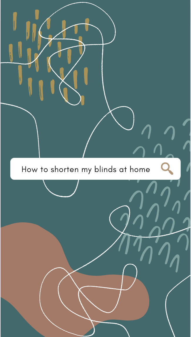 Shorten Your Window Blinds Shorten Your Window Blinds